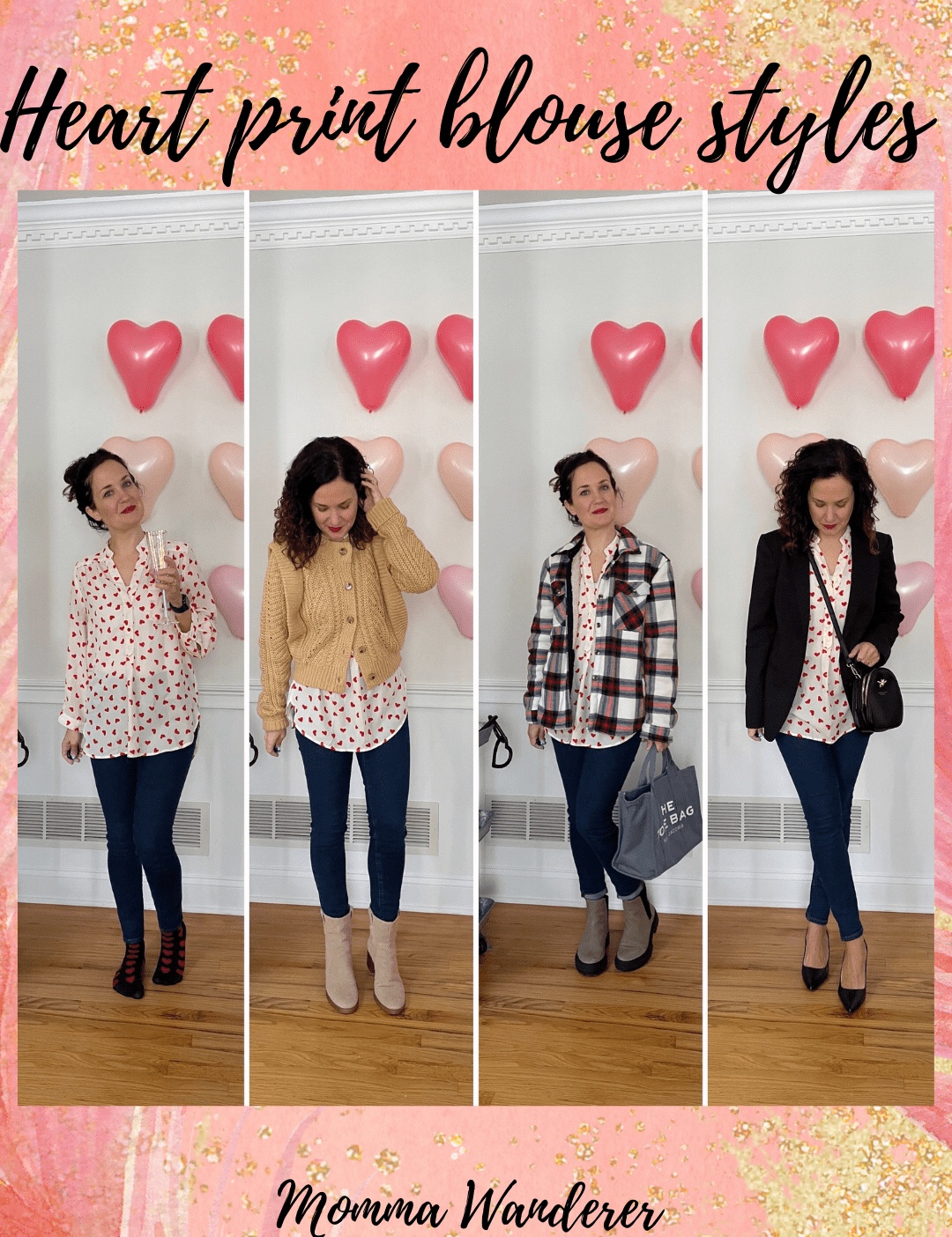 Styling a Heart Print Blouse – Momma Wanderer